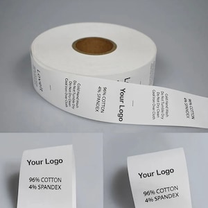 1000 Custom Clothing Labels Washing Instructions Fabric Sew in Sew on ...