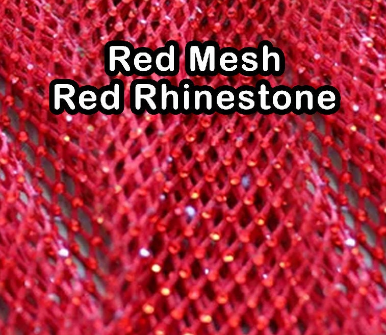 Rhinestone Mesh Fabric, Solid Color Mesh Fabric, Fabric by the Meter by ...
