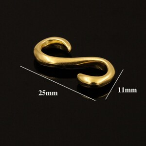 Gold S-hook Clasp - Jewelry Making Supplies - Chain Findings - Simple ...