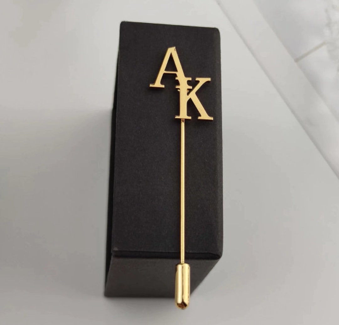 Custom Name Lapel Pins, Personalized Initial Lapel Pin Jewelry ...