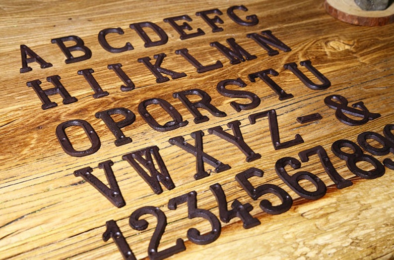 Black Metal Letters Modern House Numbers Metal Numbers - Etsy