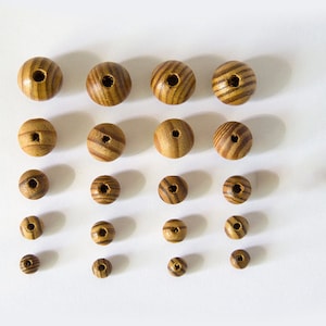 Wood Bead - Individual Wooden Beads - Jewelry Supplies for Necklace ...