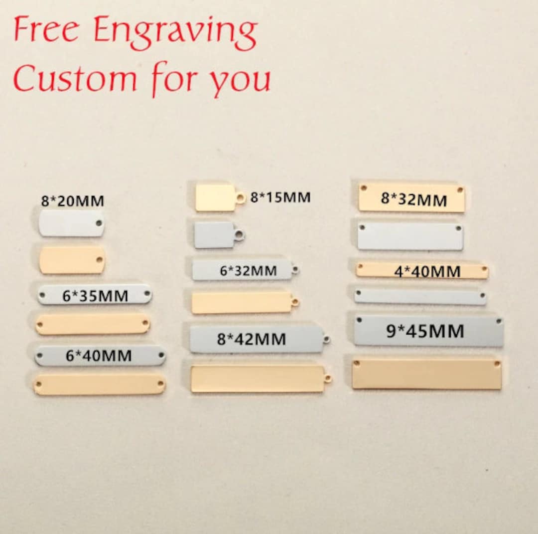 30 Pcs Custom Connector Charms personalized Stainless Steel - Etsy