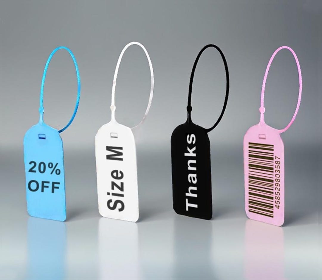 100 Custom Hang Tags, Personalized Text Logo, Clothing Label, Retail ...