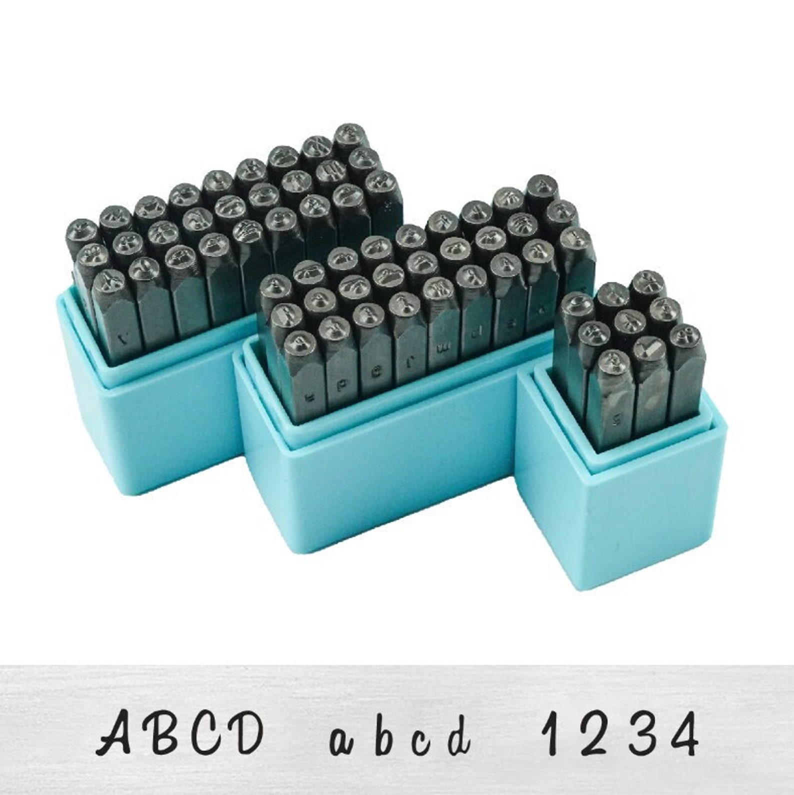 Uppercase Alphabet Stamp Set Lowercase Stamp Letter Number Stamp Metal ...