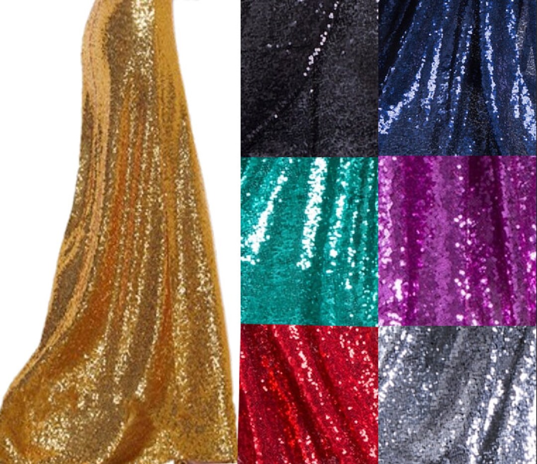 Glitter Fabric - Shiny Sequin Fabric by the Half Yard - Sparkle Fabric ...