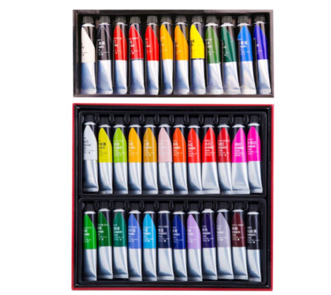 Acrylic Paint Set Paints for Ceramics Canvas Wood Clay Wall | Etsy