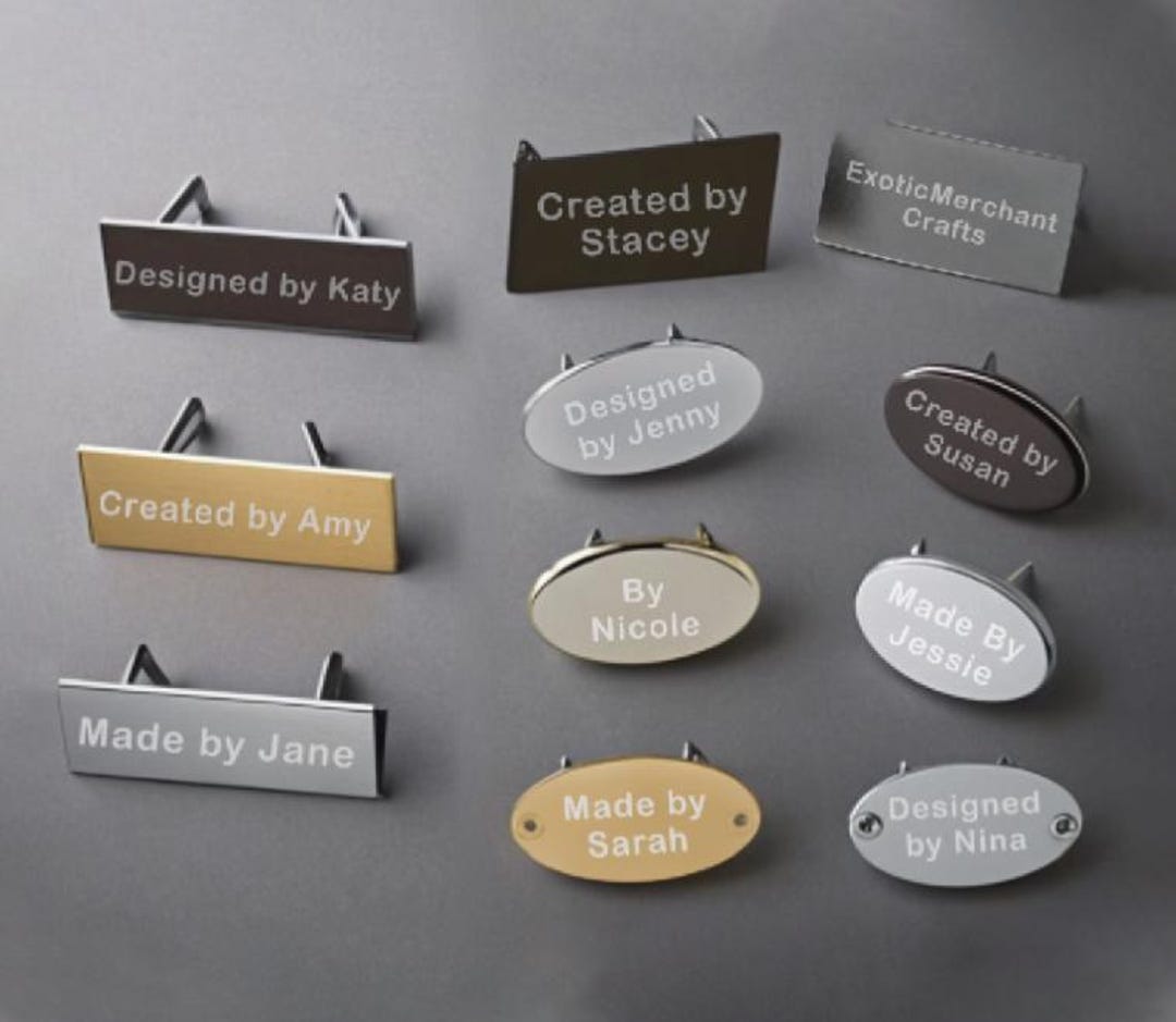 Custom Purse Bag Label, Personalized Laser Engraved Logo for ...