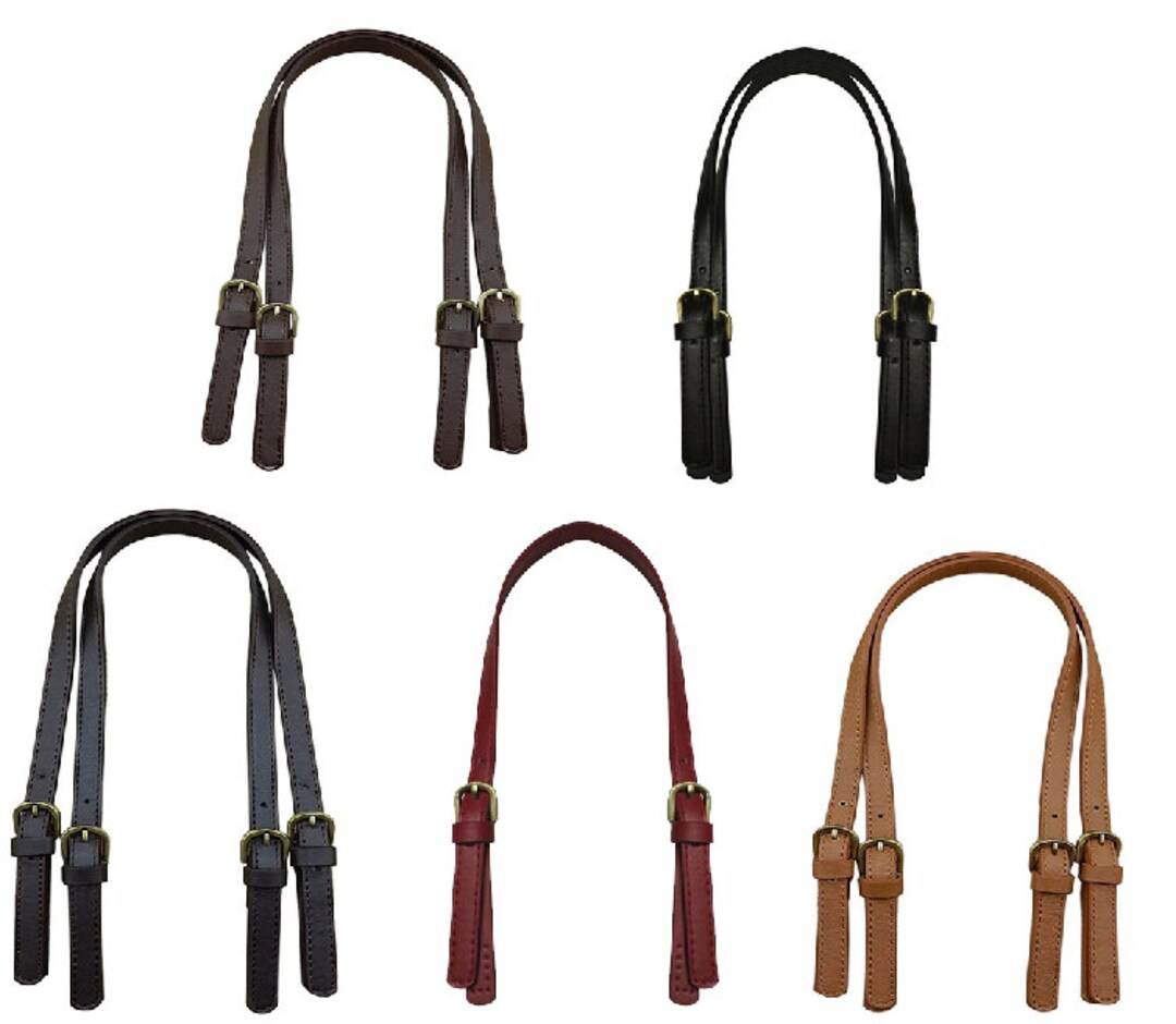 Leather Bag Handles With Buckle - Handbag Handles - Punch Hole Ready ...