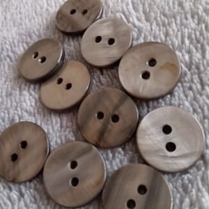 10 Pcs Pearl Shell Buttons - Pearl Sewing Buttons - Round Buttons With ...