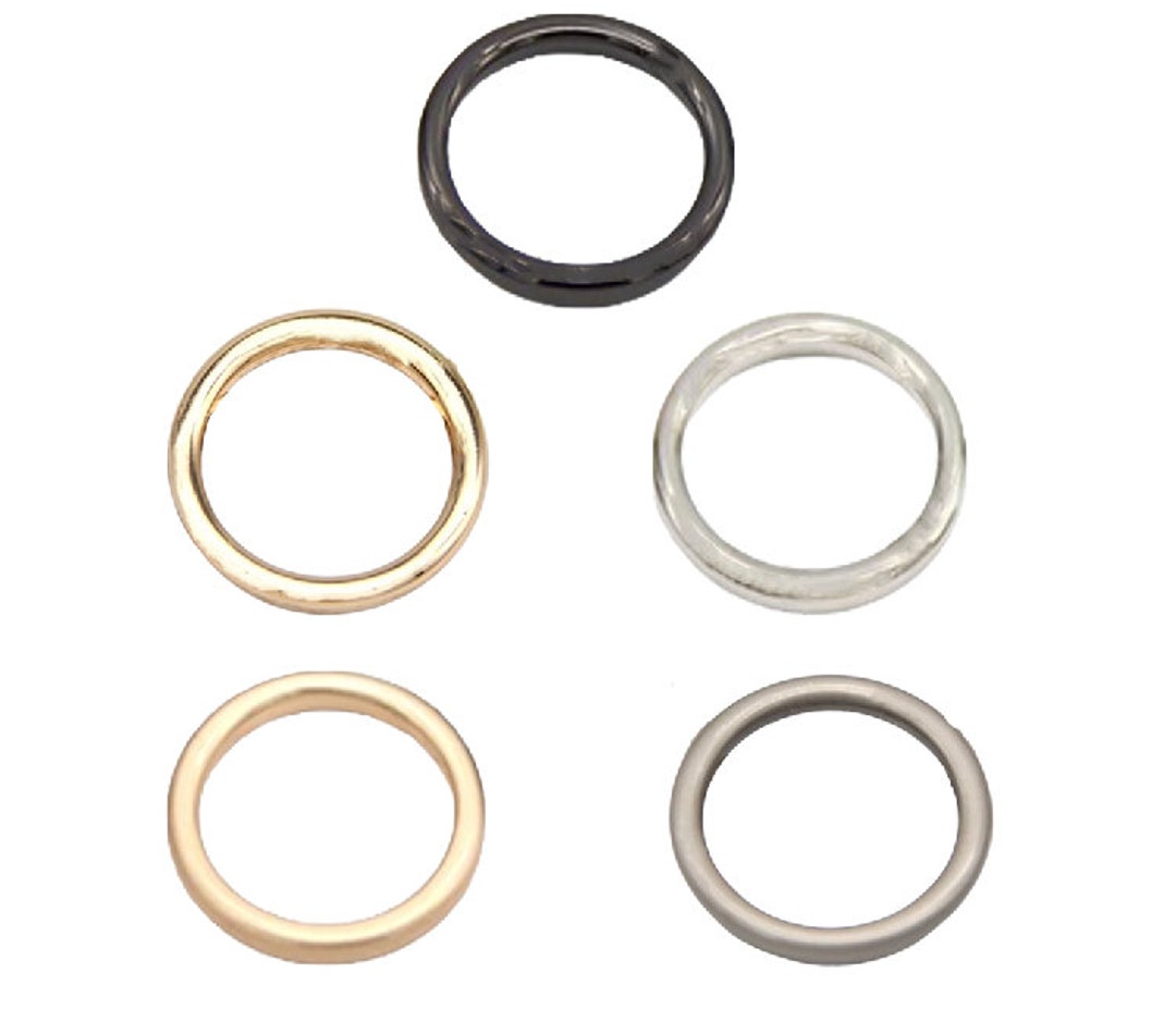 Metal O-rings - Welded Metal Loops – Round Formed Rings – Matte Gold ...