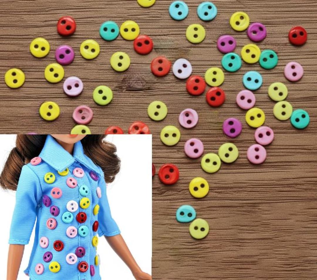 30 Pcs 3 Mm 4 Mm Doll Buttons - Micro Buttons - Miniature Tiny Buttons ...