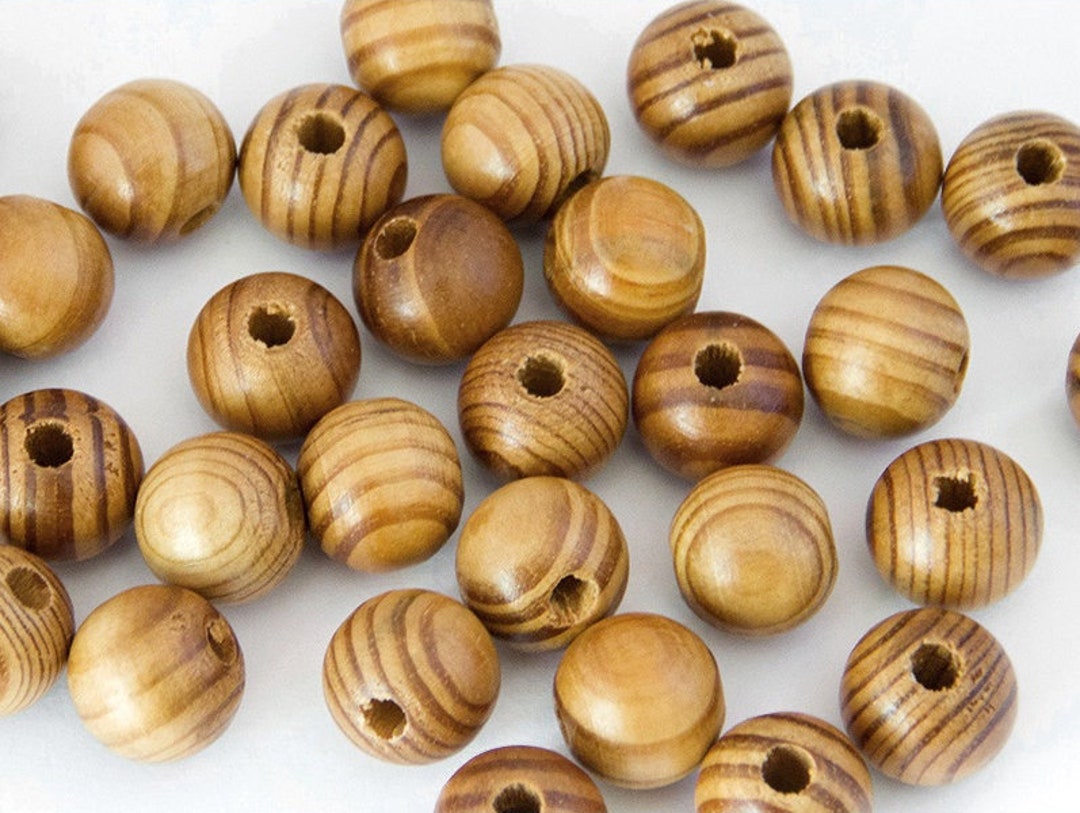 Wood Bead - Individual Wooden Beads - Jewelry Supplies for Necklace ...