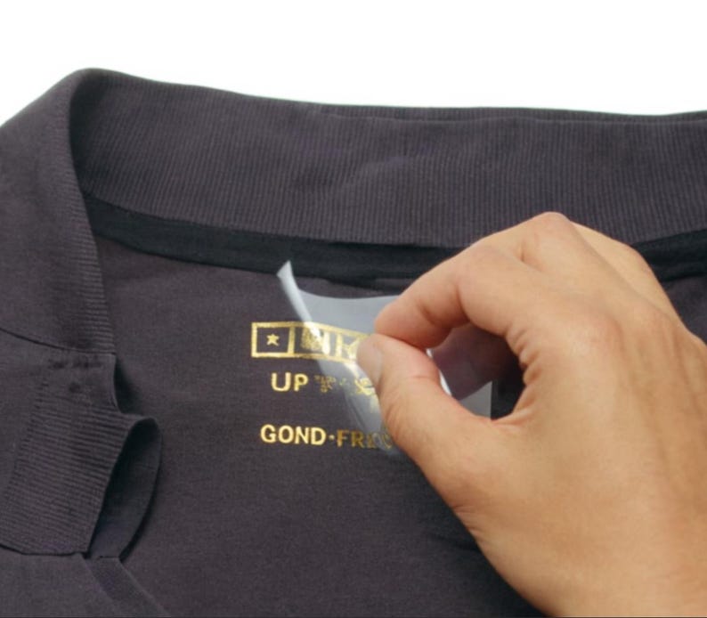 100 Pcs Custom Neck Label - Tagless Collar Label Shirt Label - Full ...