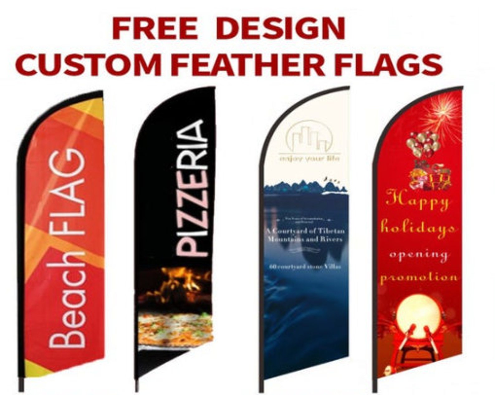 Custom Feather Flag Personalized Business Flag Boutique Flag With Logo ...