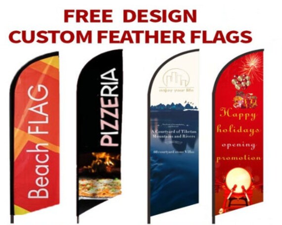 Custom Feather Flag Personalized Business Flag Boutique - Etsy