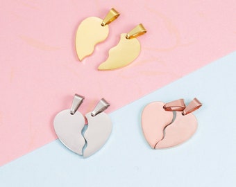 Broken Heart Charms - Etsy