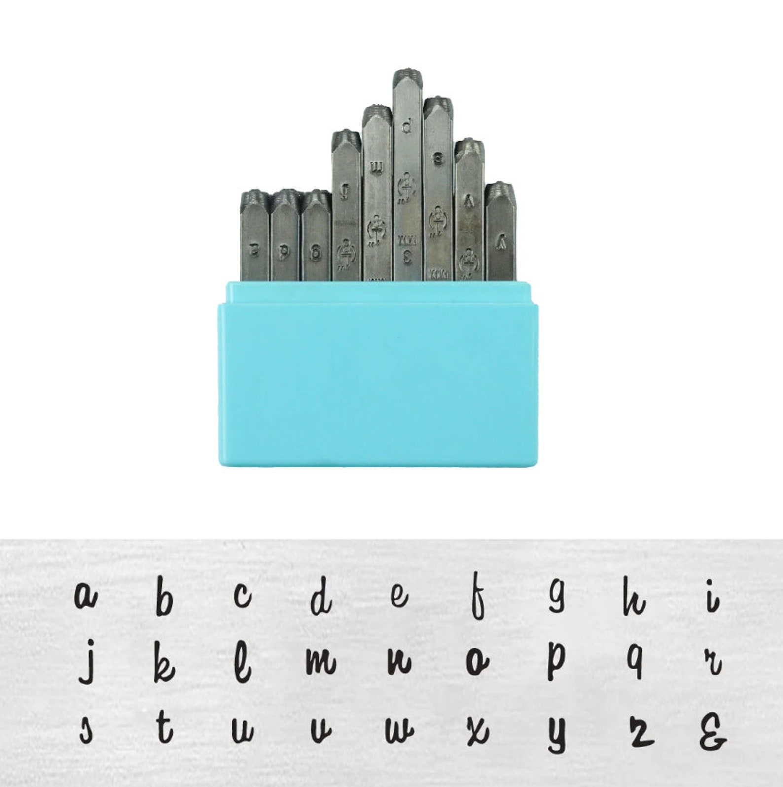 Uppercase Alphabet Stamp Set Lowercase Stamp Letter Number Stamp Metal ...