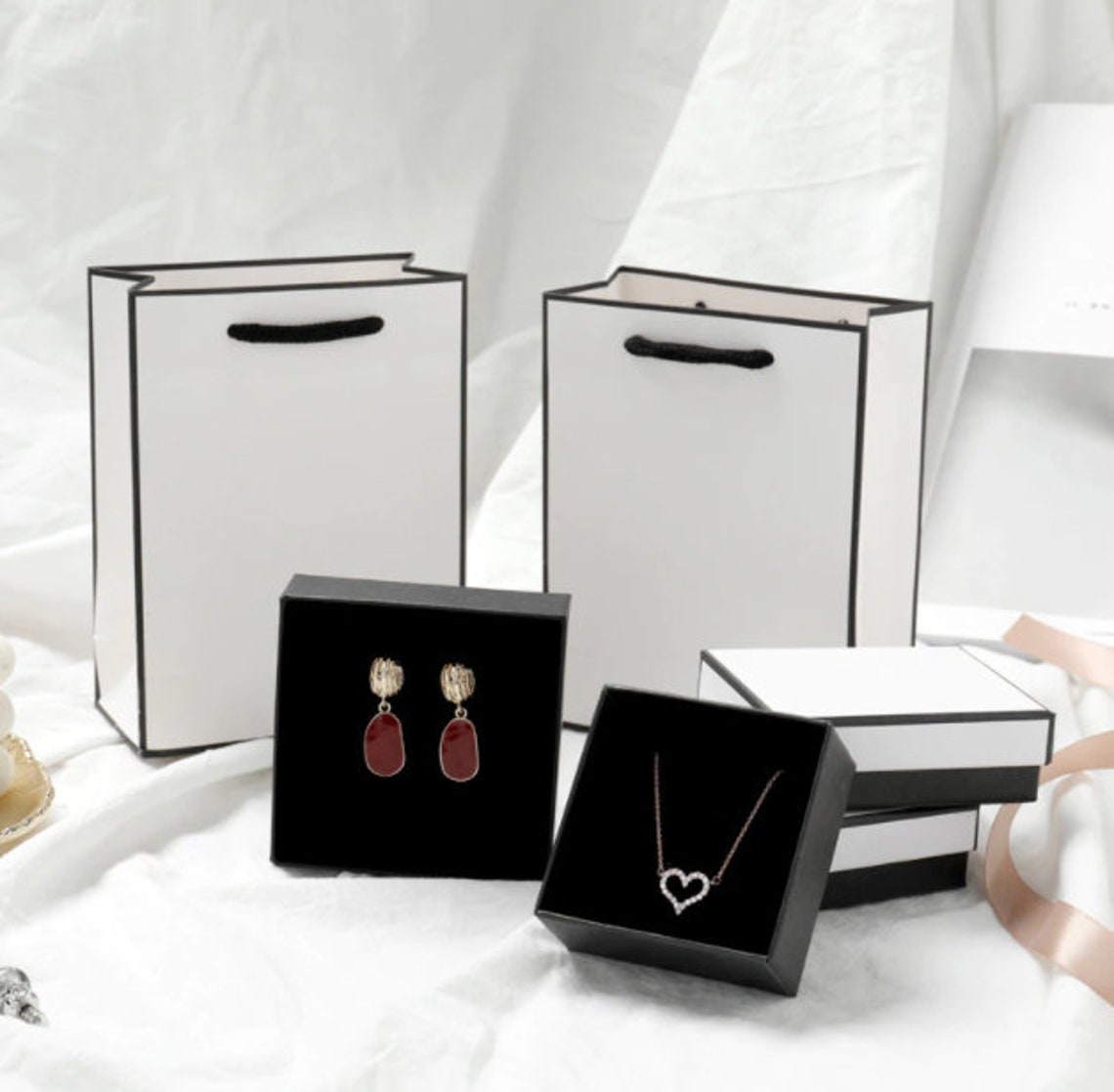 Custom Jewelry Boxes Personalized Paper Boxes Custom Logo - Etsy