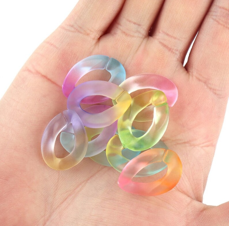 Acrylic Chain Links Color Open Link Size Chain Links Chunky - Etsy