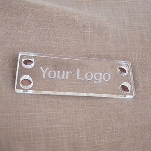 50 Custom Acrylic Tags - Personalized Sewing Labels for Knitting ...