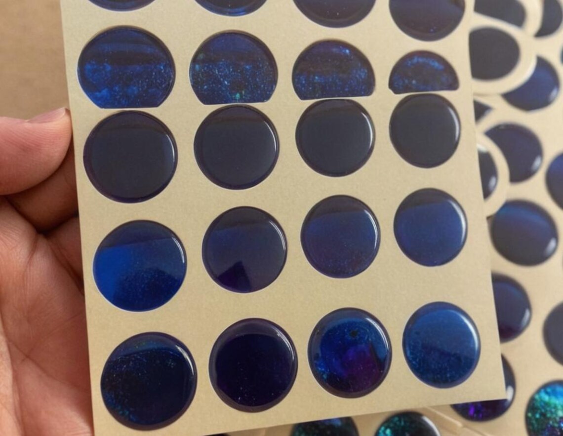 100 Custom Round Epoxy Stickers, Domed Stickers, Personalized Epoxy ...
