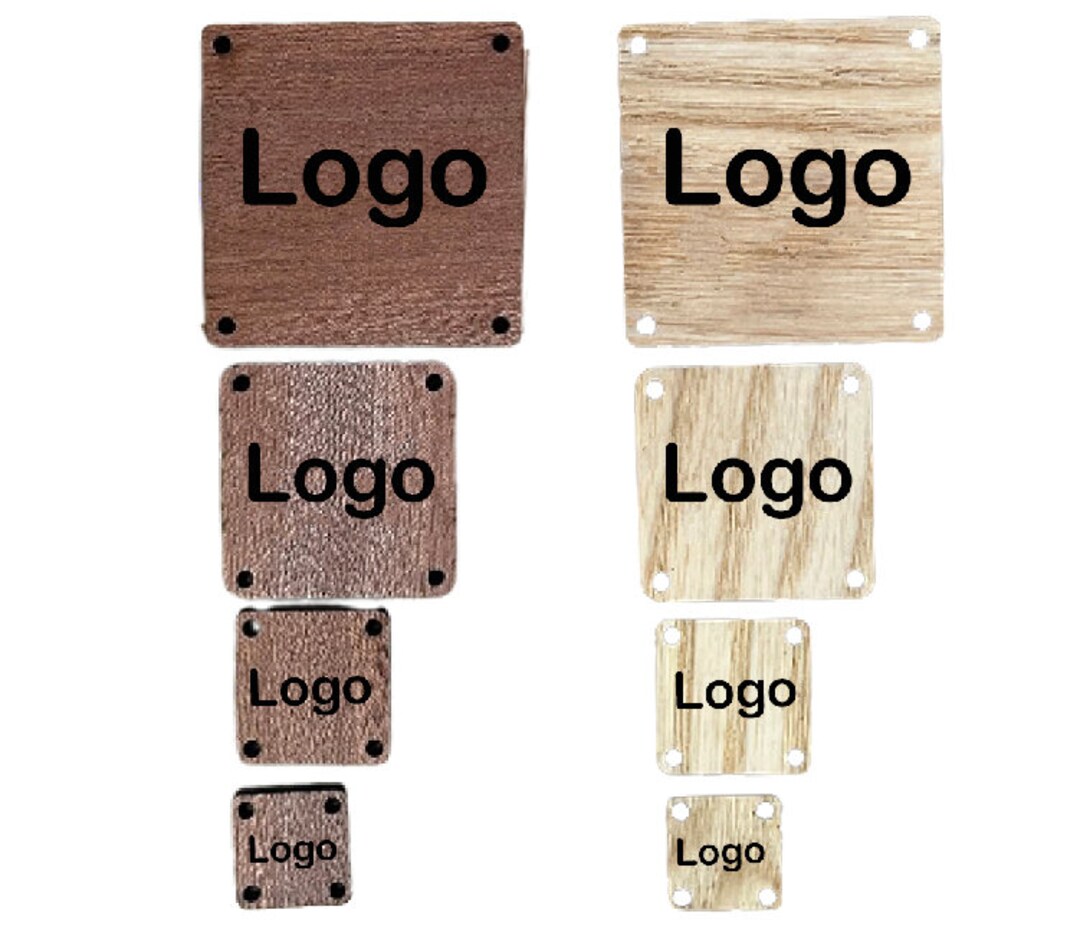50 Custom Wooden Tags Personalized Wooden Labels for Knitting Square ...