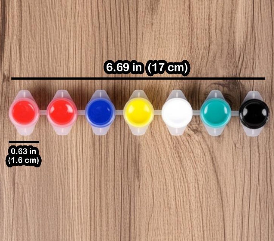 50 Pcs Paint Pot Strips, 3ML, 6 Pot Strips, Empty Paint Pots, Bulk ...