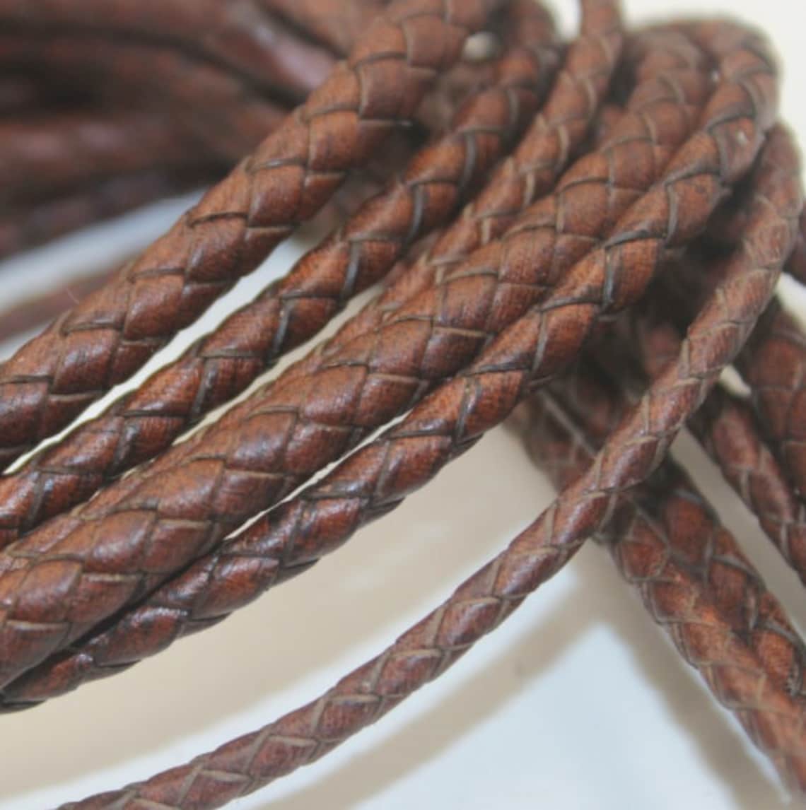 Cowhide Leather Cord 3mm 4mm 5 Mm 1 Meter Bolo Braided - Etsy