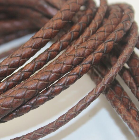 Cowhide Leather Cord 3mm 4mm 5 Mm 1 Meter Bolo Braided - Etsy
