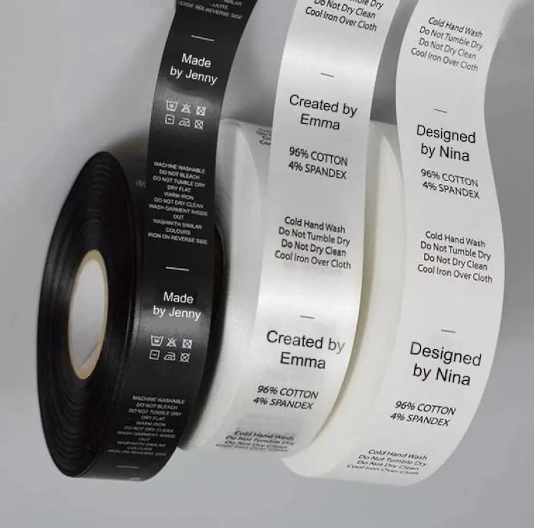 1000 Custom Clothing Labels Washing Instructions Fabric Sew in Sew on ...