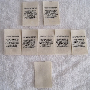 1000 Custom Clothing Labels Cotton Washing Instructions Fabric Sew in ...