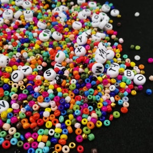 DIY Beads Kit, Beading, Alphabet Letters for Name Bracelets Necklace ...