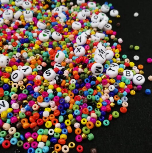 DIY Beads Kit Beading Alphabet Letters for Name Bracelets | Etsy