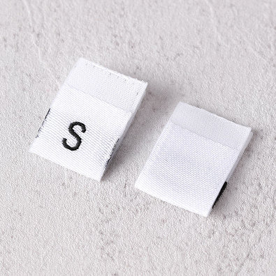 100 White Black Clothing Size Labels Woven Size Tag - Etsy