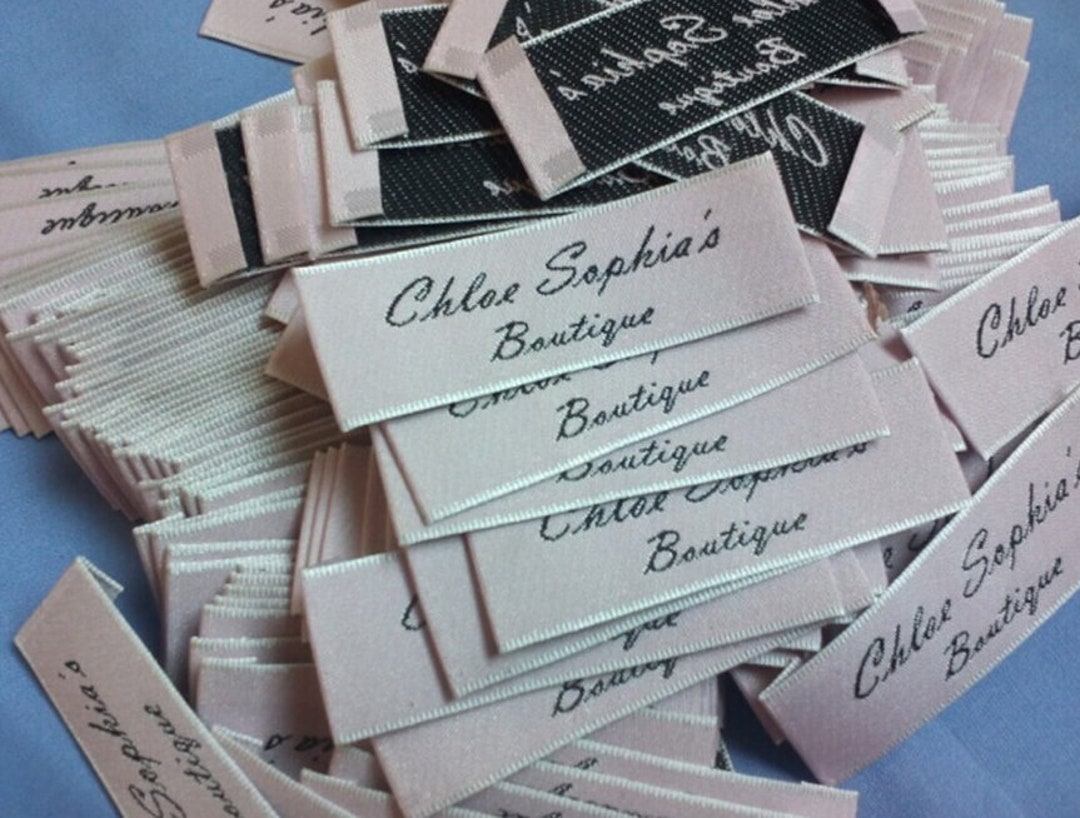 1000 Custom Clothing Labels Personalized Cloth Tags for Clothes Fold ...