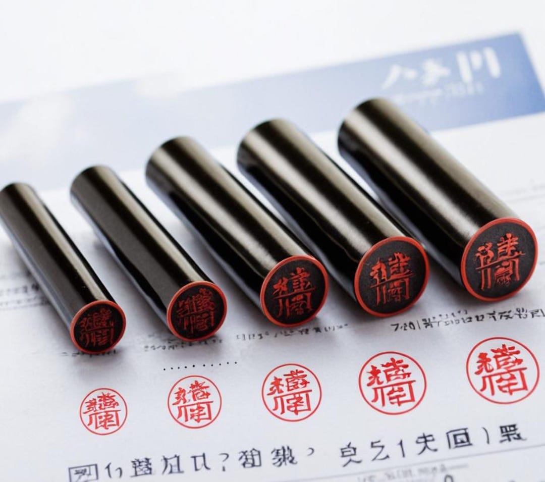 Custom Round Japanese Hanko Chop - Black Japanese Name Stamp - Chinese ...