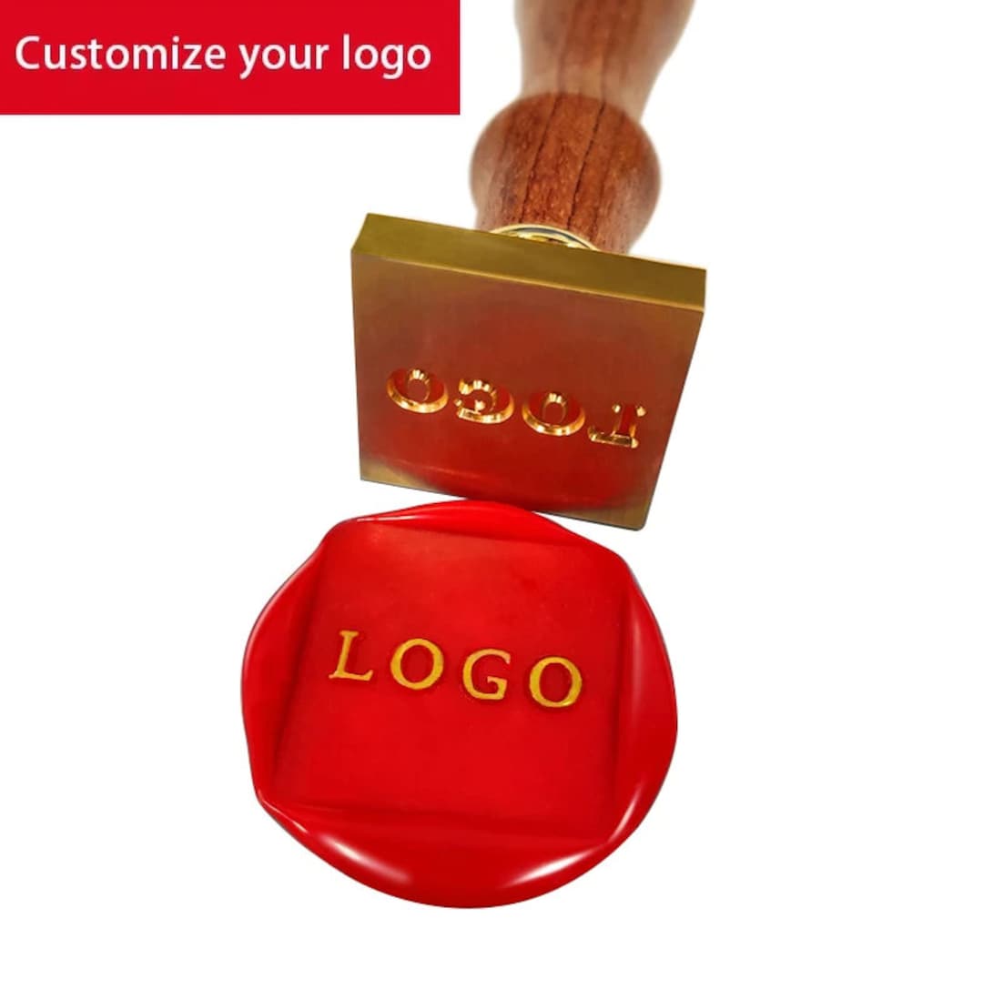 Custom Wax Seal Stamp personalized Square Wax Seal Business Logo Sceau ...