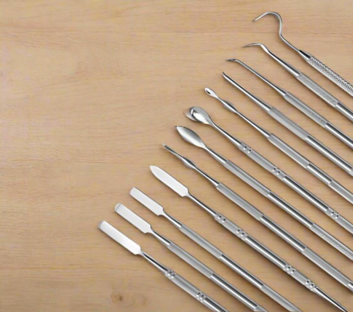 Clay Carving Tool - Wax Sculpting Ceramics - 12 Spatulas Carvers - Soap ...