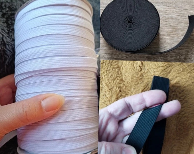 11/2 Inch 38mm Wide Colorful Edge Black Plush Comfortable Elastic ...