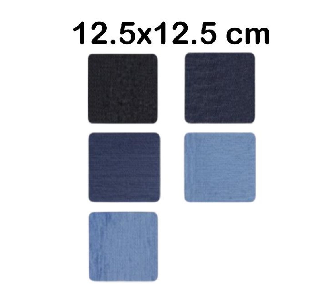 Dark Blue, Light Blue or Black Denim Stretch Jean Patches Super Strong ...