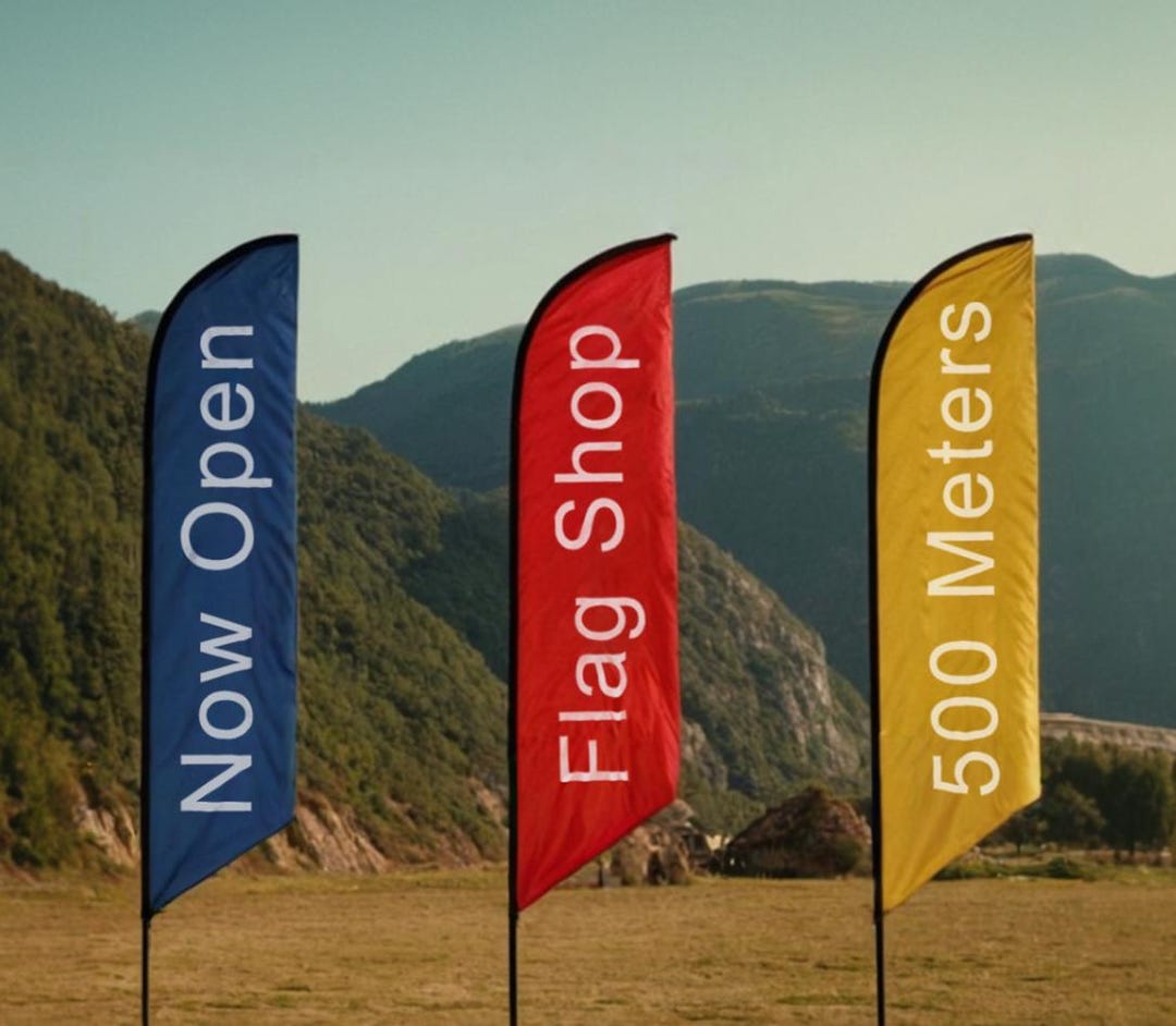 Custom Feather Flag - Personalized Business Flag - Boutique Flag With ...