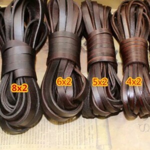 Cowhide Leather Cord - 3mm 4mm 5 Mm 8 Mm 10 Mm- 1 Meter - Hunter ...