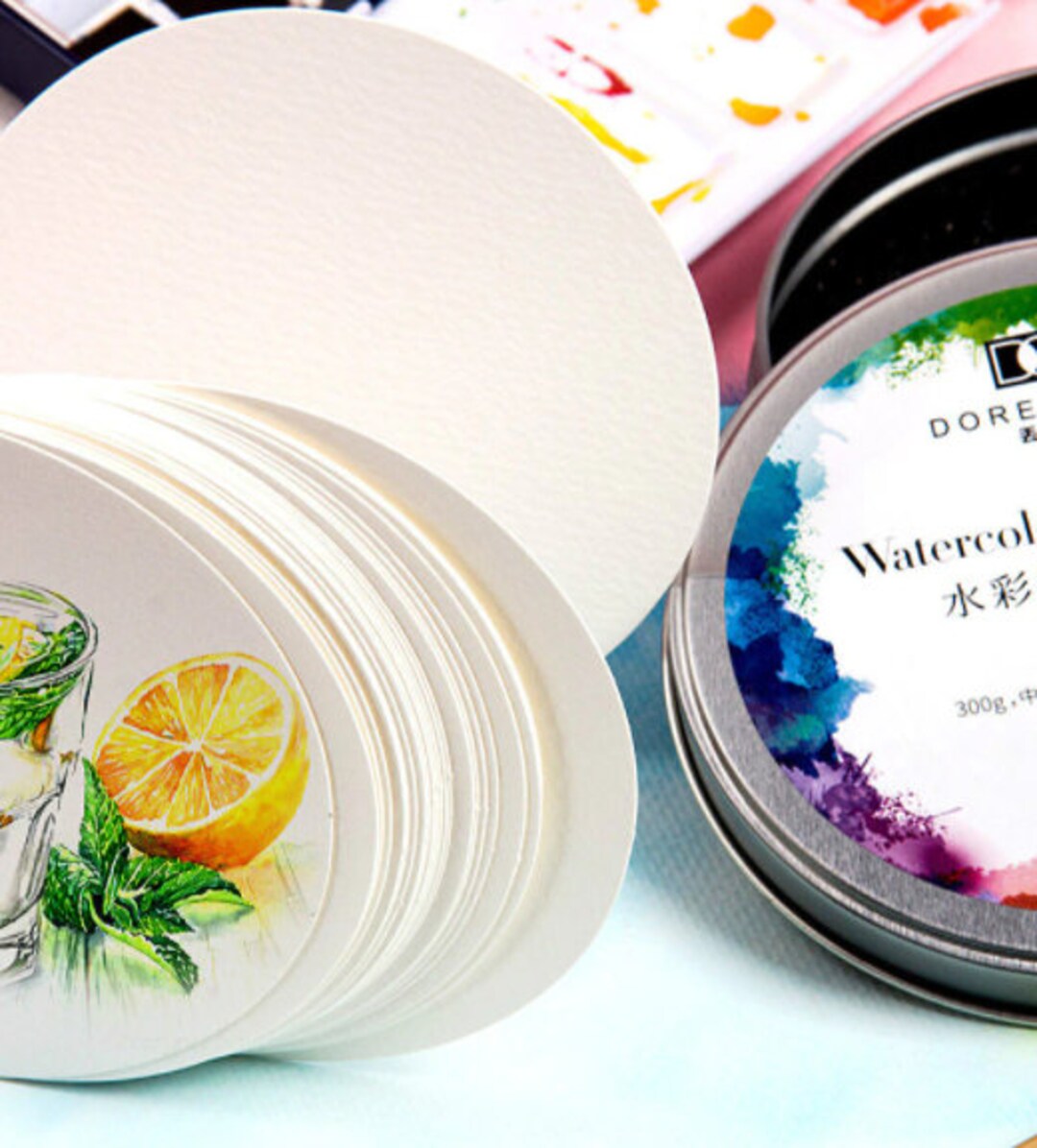 20 Paper for Round Watercolor Paper Art Calligraphy Paper Drawing ...