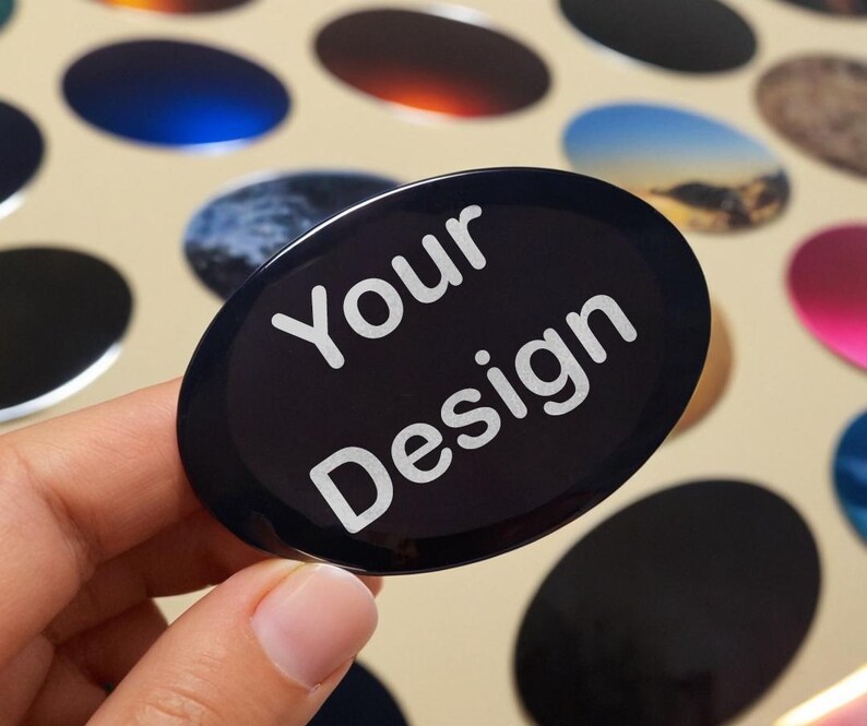 100 Custom Round Epoxy Stickers, Domed Stickers, Personalized Epoxy ...