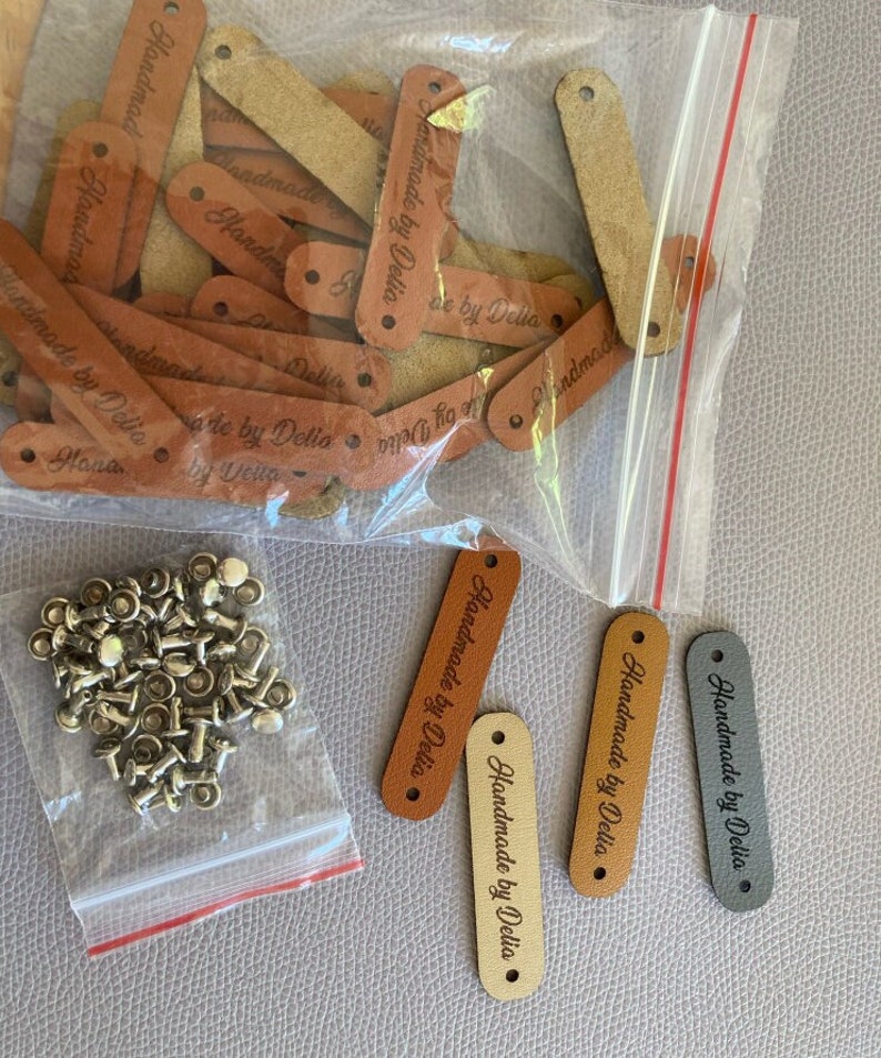 30 Custom Labels With Rivet Knitting Beanie Tags - Etsy