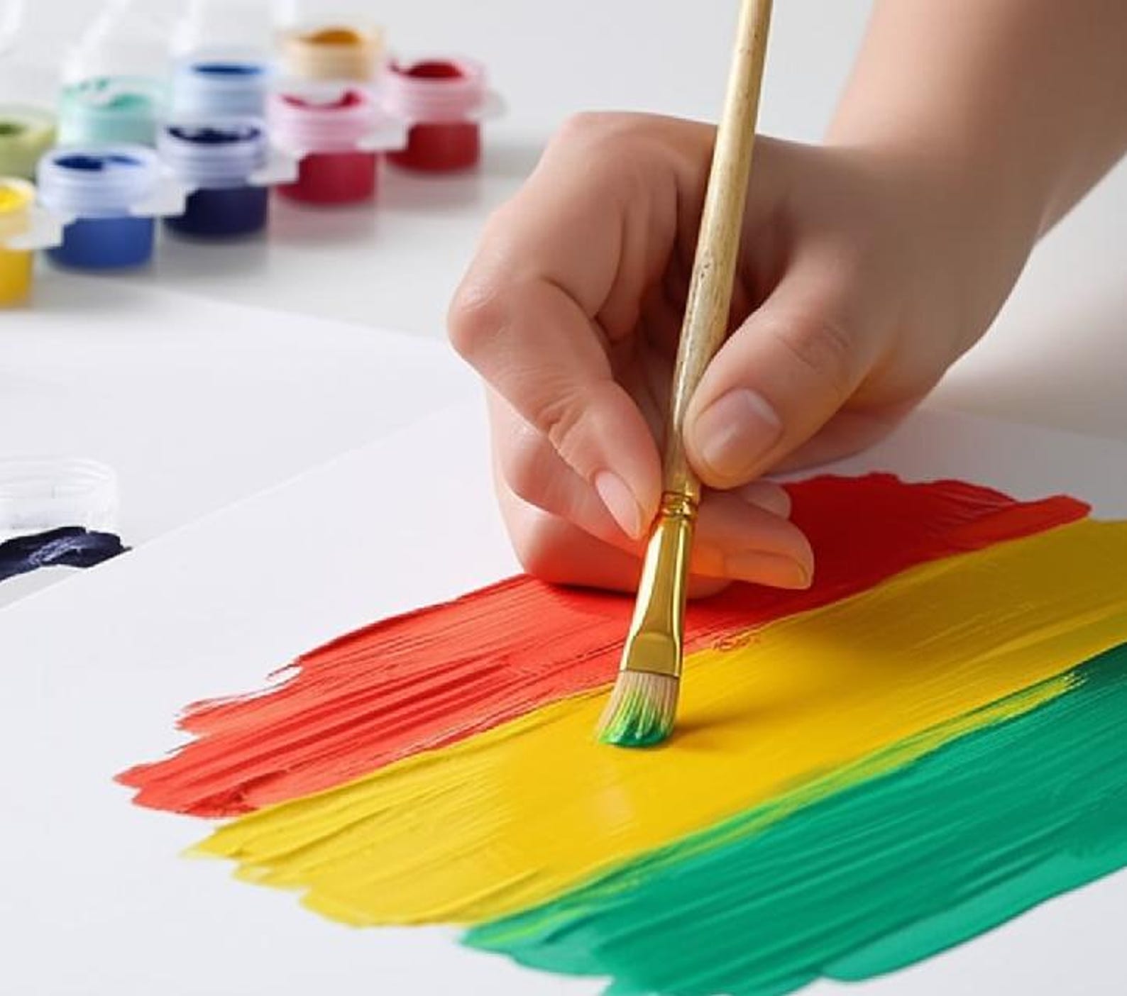 50 Pcs Paint Pot Strips, 3ML, 6 Pot Strips, Empty Paint Pots, Bulk ...