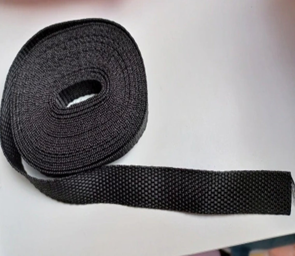 5 Yard Black Nylon Webbing, Heavyweight Nylon Webbing, for Straps, Belt ...