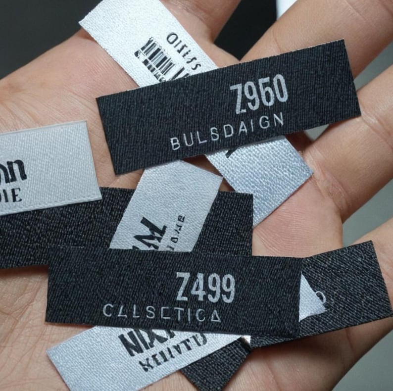 1000 Pcs Iron on Labels - Custom Clothing Fabric Label Name Tag ...