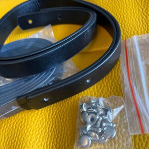 Leather Bag Handles With Rivet - Punch Hole Ready Handbag Handles - PU ...